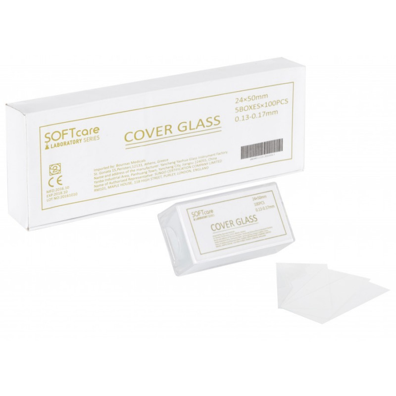 Microscope cover slips Soft 24x50mm | Medi-Shop.gr