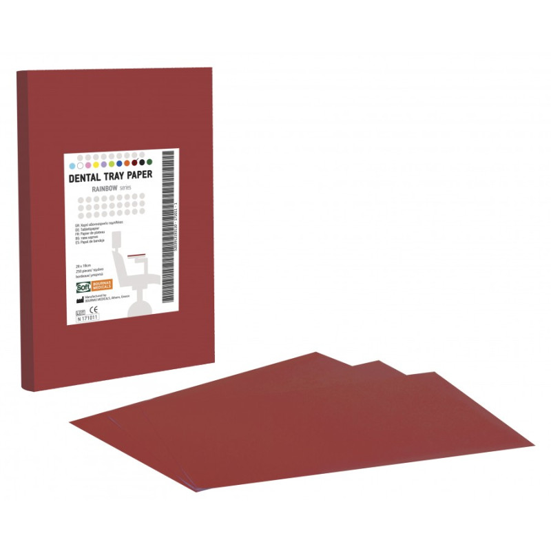 Dental tray paper burgundy (250 pcs) | Medi-Shop.gr
