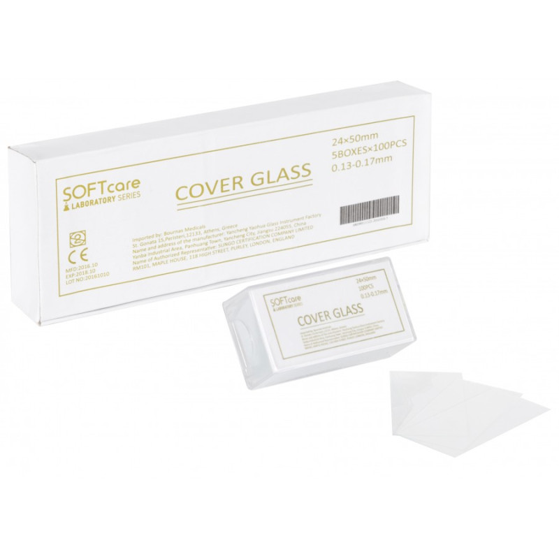 Soft microscope cover slips 22x22mm | Medi-Shop.gr