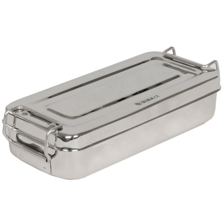 Stainless steel Inox box with handle 18 x 8 x 4cm | Medi-Shop.gr