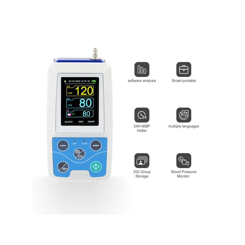 Contec ABPM50 ambulatory blood pressure monitor NIBP Holter with USB ...
